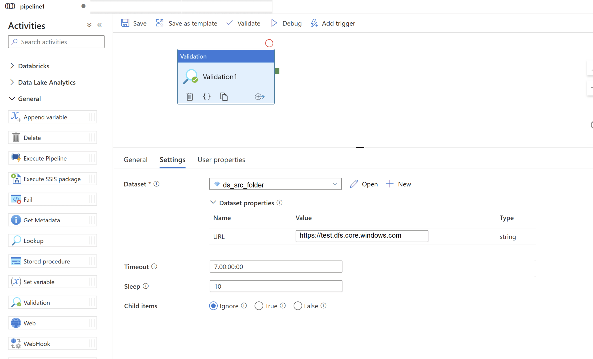 Azure Data Factory: Validation Activity – Azure Data Engineering