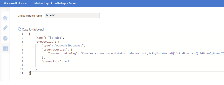 Azure Data Factory Linked Service: Advanced Authoring – Azure Data ...